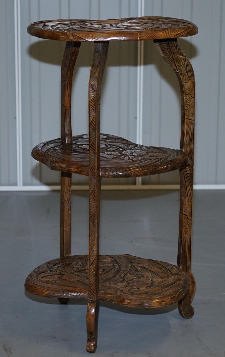 Rare Fully Stamped Y Hayashi 1905 Liberty's London Japanese Carved Side ...