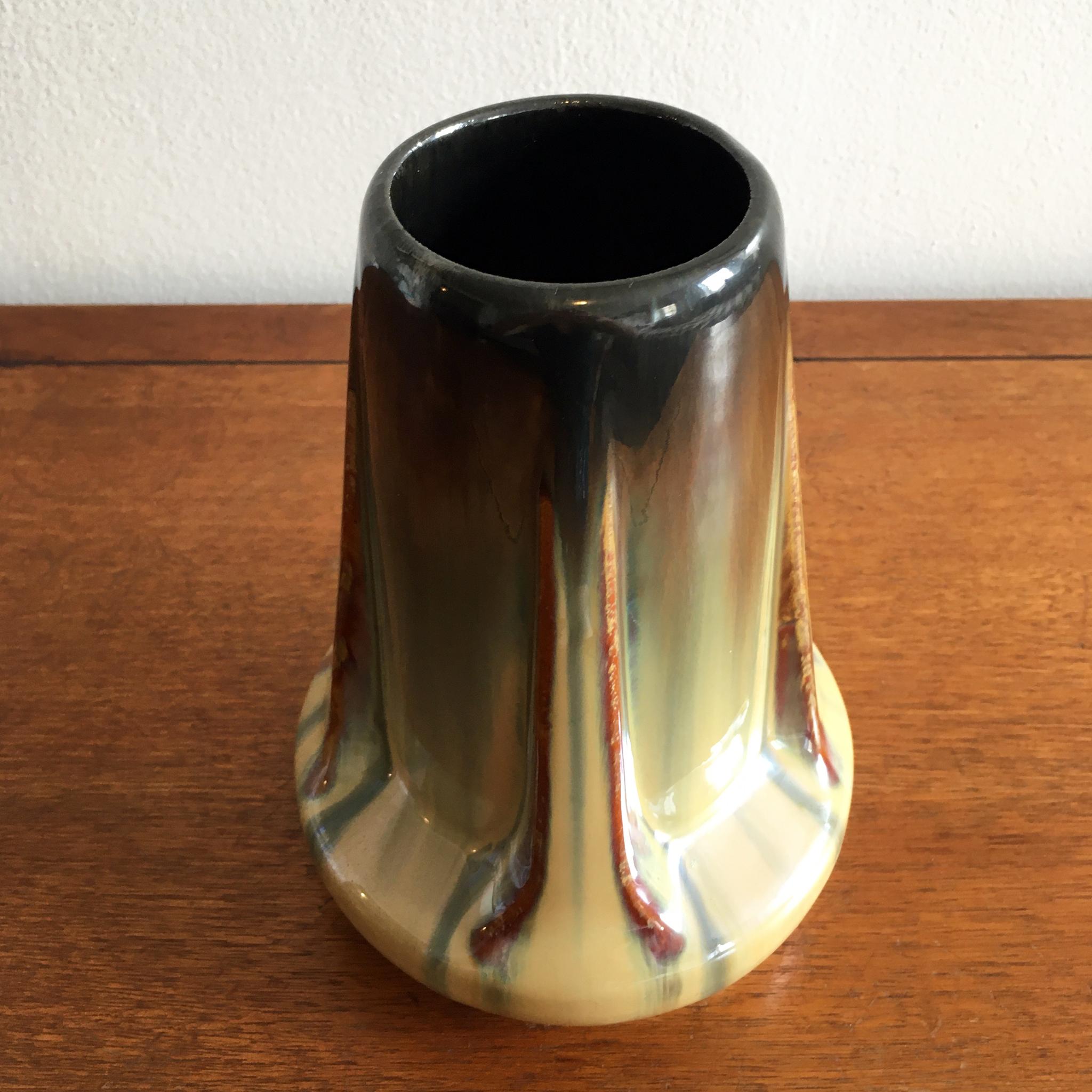 Rare Fulper 1920's Arts and Crafts Buttress Vase at 1stDibs