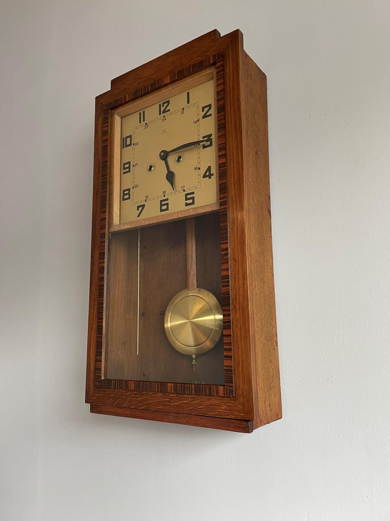 Rare Geometrical Design Dutch Arts and Crafts Oak and Coromandel Wall ...