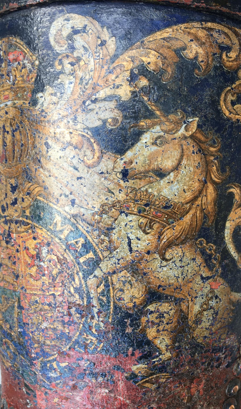 Rare Georgian Leather Royal Fire Bucket For Sale at 1stDibs