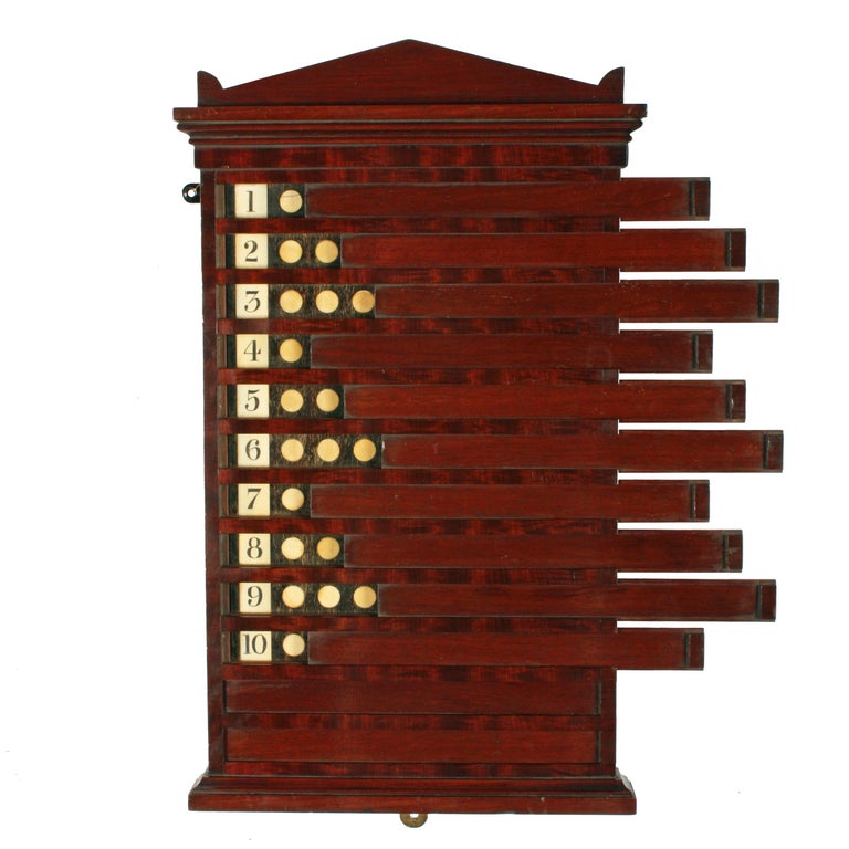 Rare Georgian 'Life Pool' Scoreboard For Sale at 1stDibs