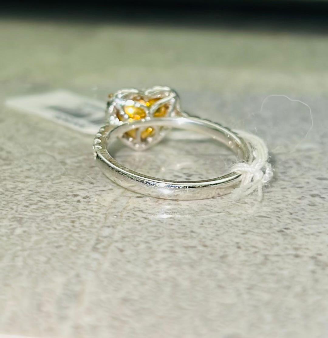 Rare GIA 2.06 Carat Pumpkin Orangey Heart Diamond Engagement ...