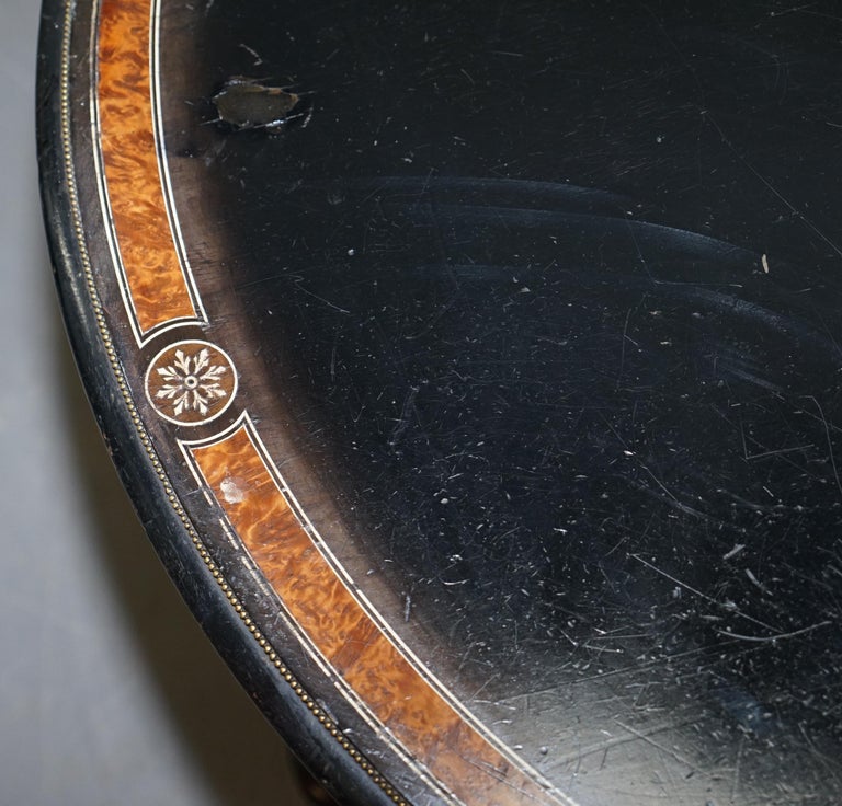 Rare Gillow and Co 1852-1857 Aesthetic Movement Burr Walnut Ebonised ...