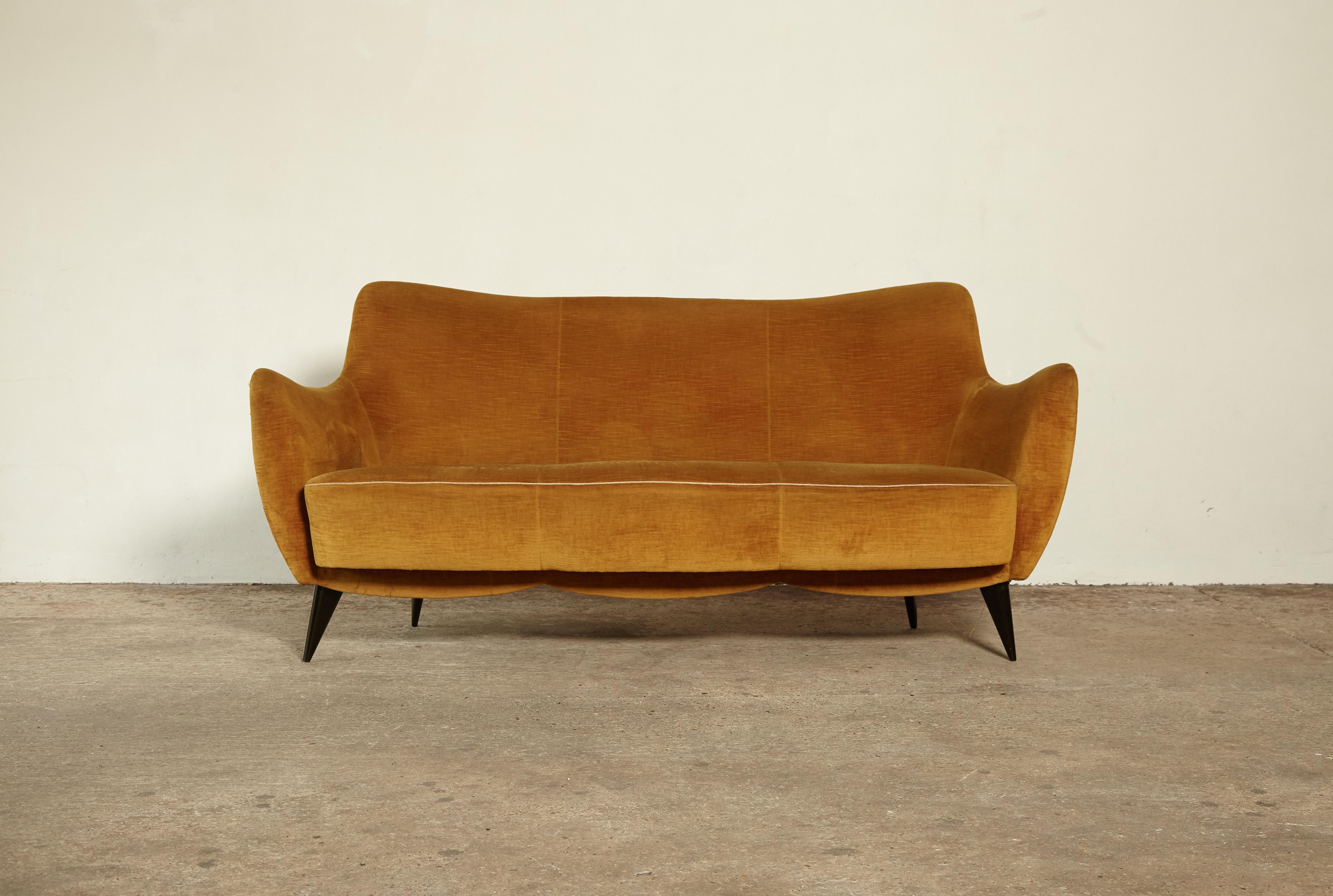 Rare Giulia Veronesi Perla Sofa, ISA Bergamo, Italy, 1950s at 1stDibs