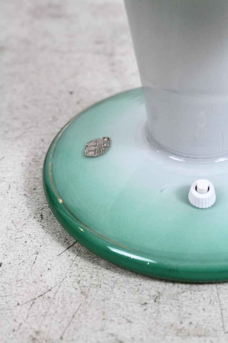 Rare Glass Table Lamp by Meissen Glass For Sale at 1stDibs