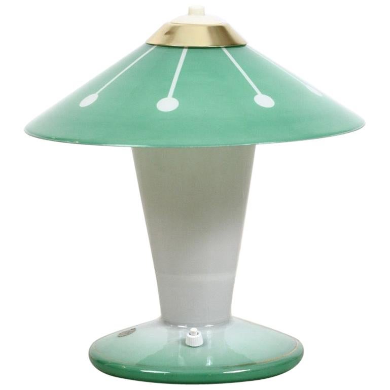 Rare Glass Table Lamp by Meissen Glass For Sale at 1stDibs