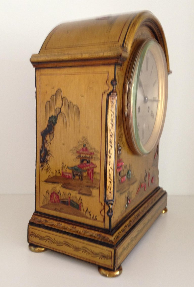 Rare Gold Chinoiserie Cased Mantel Clock by Sir John Bennett, London ...