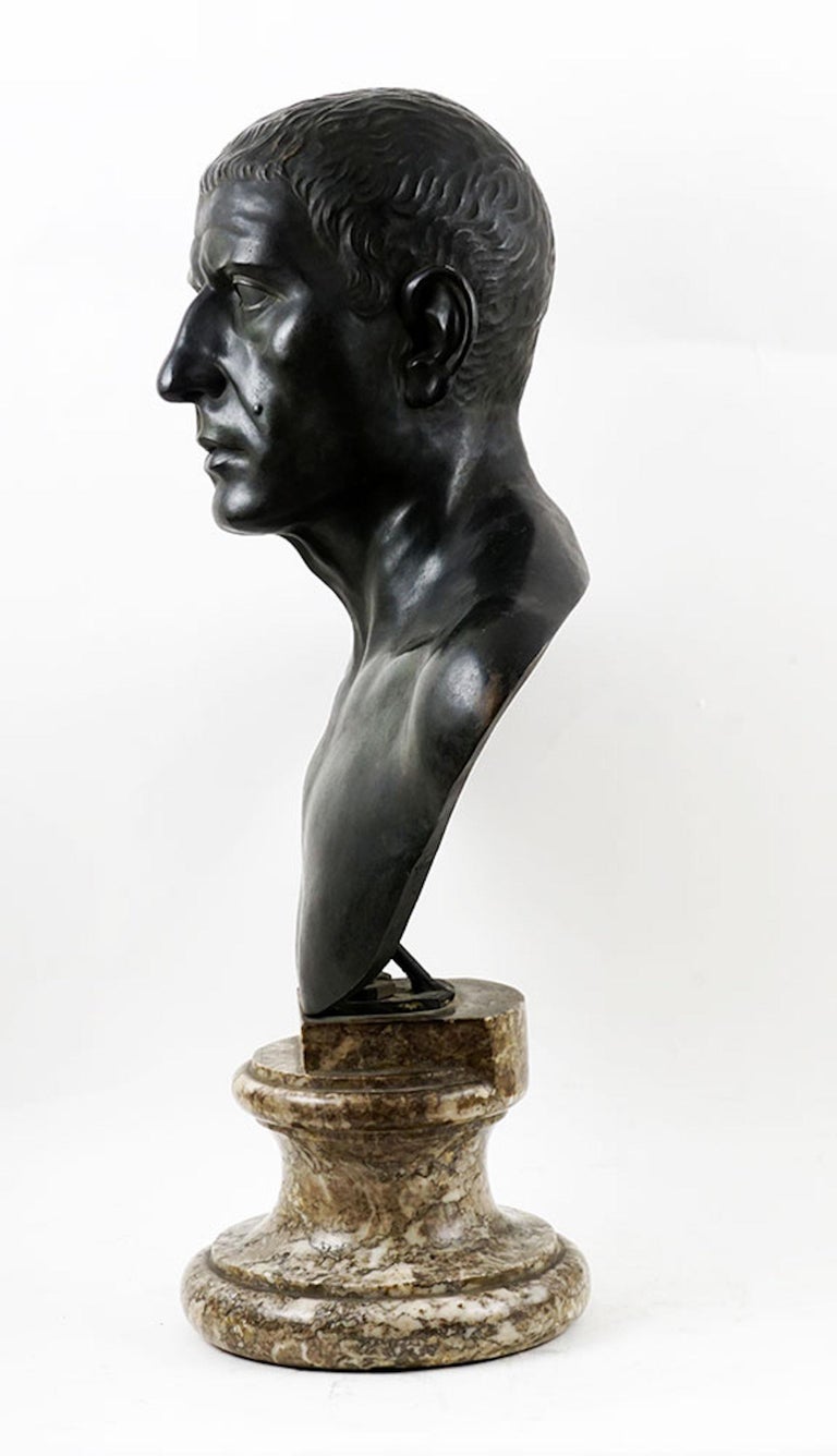 Rare Grand Tour Bronze Bust of Cicero After Massimiliano Soldani Benzi ...