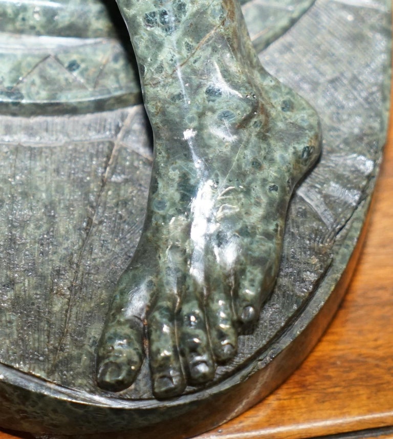 Rare Grand Tour Large Sized 19th Century Green Marble Statue of the ...