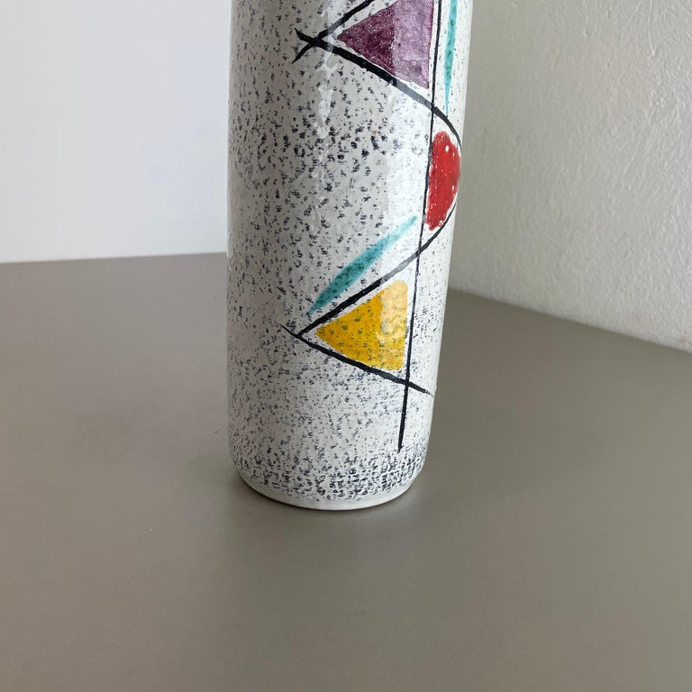 Rare "Graphic" Fat Lava Multi-Color Vase Scheurich, Germany WGP, 1970s ...