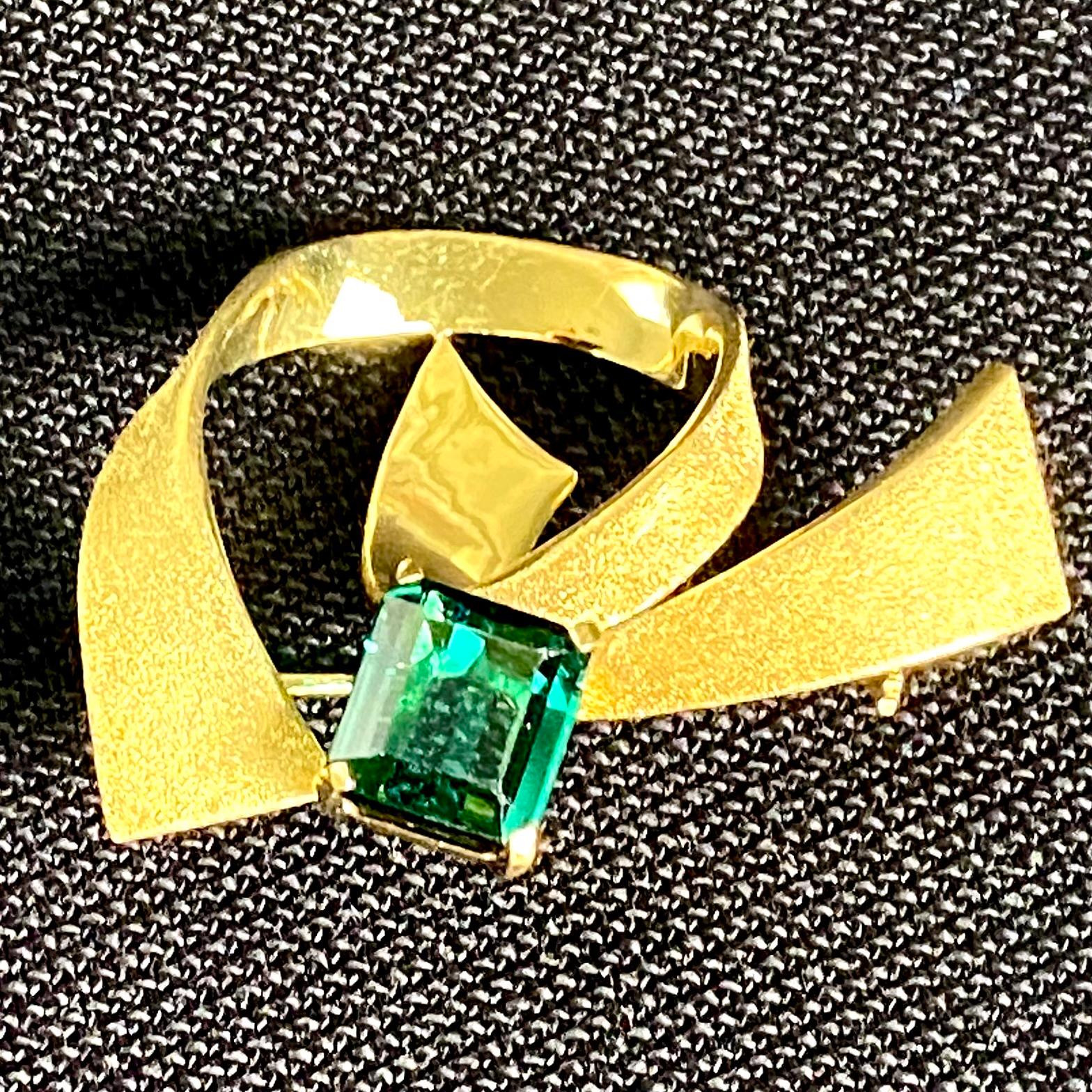 Rare H Stern Mid-Century 18K Gold Blue-Green Tourmaline Modernist ...