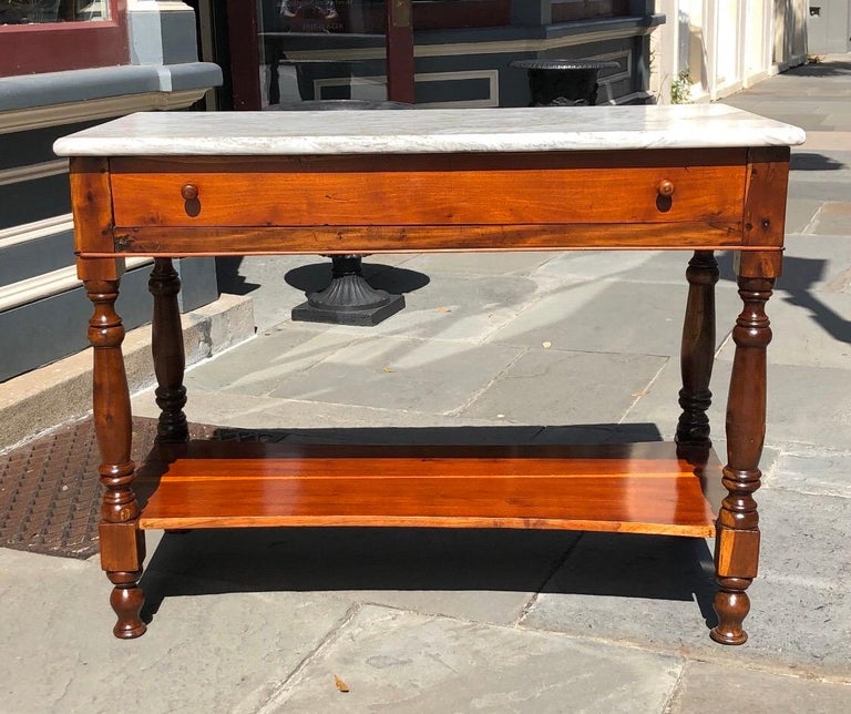 Rare Haitian Marble-Top French Bakers Table, 19th Century at 1stDibs ...