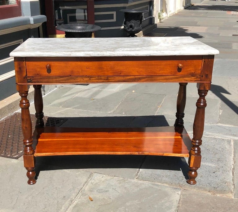 Rare Haitian Marble-Top French Bakers Table, 19th Century at 1stDibs ...