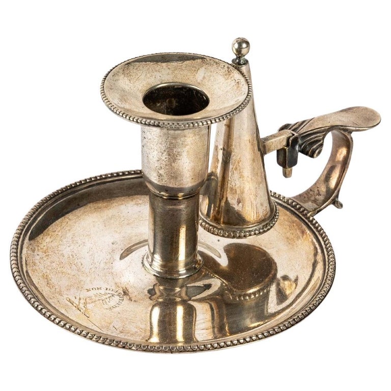 Rare Hand Candle Holder with Snuffer-Sterling Silver-John Crouch and ...