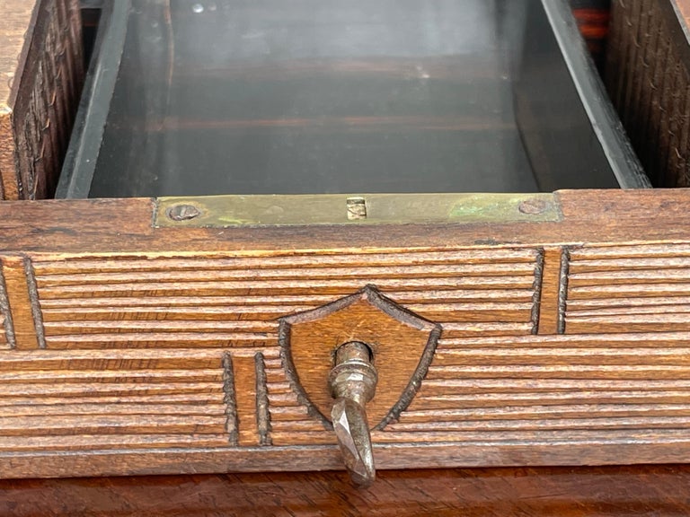Rare Hand Carved Black Forest Box w. Inlaid Enameled Playing Cards and ...
