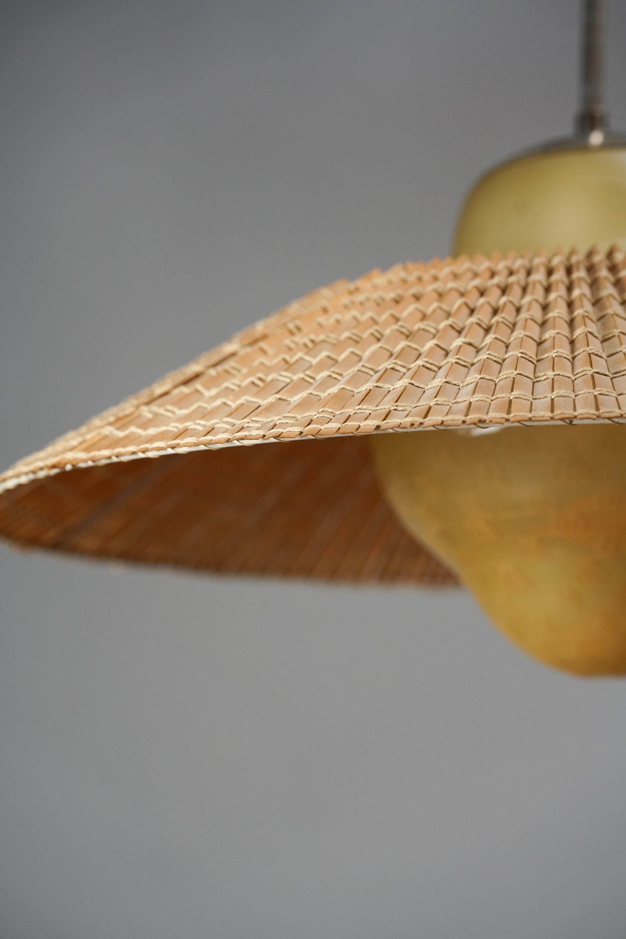 Rare Hand Painted Ceiling Lamp Model 1032 by Gunilla Jung, Orno Finland ...