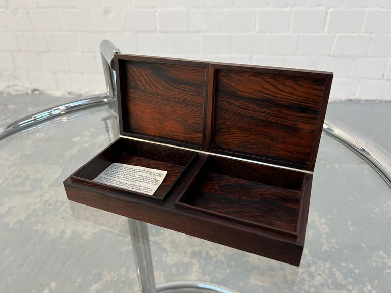 Rare Hans Hansen Double Box in Rosewood with Sterling Silver Inlay For ...