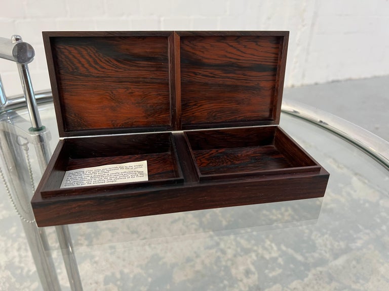 Rare Hans Hansen Double Box in Rosewood with Sterling Silver Inlay For ...