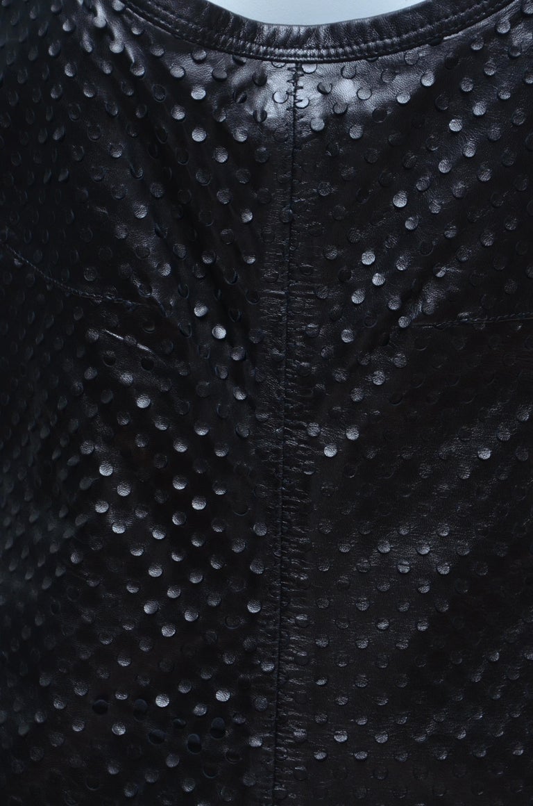 Rare Vintage Helmut Lang Runway 2001 Leather "Gothic" Perforated Dress ...