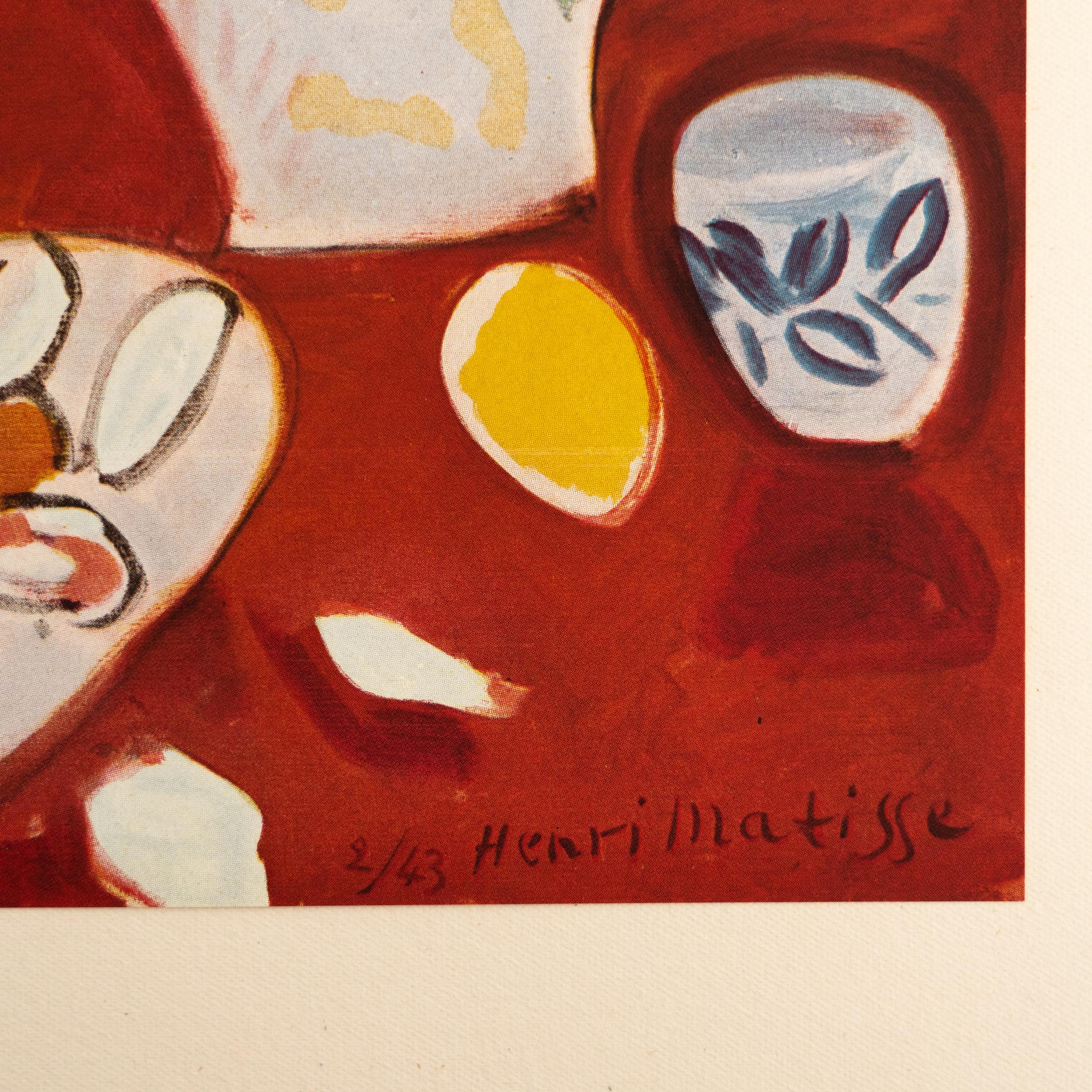 Rare Henri Matisse Lithograph, Editions du Chene, 1943 For Sale at 1stDibs