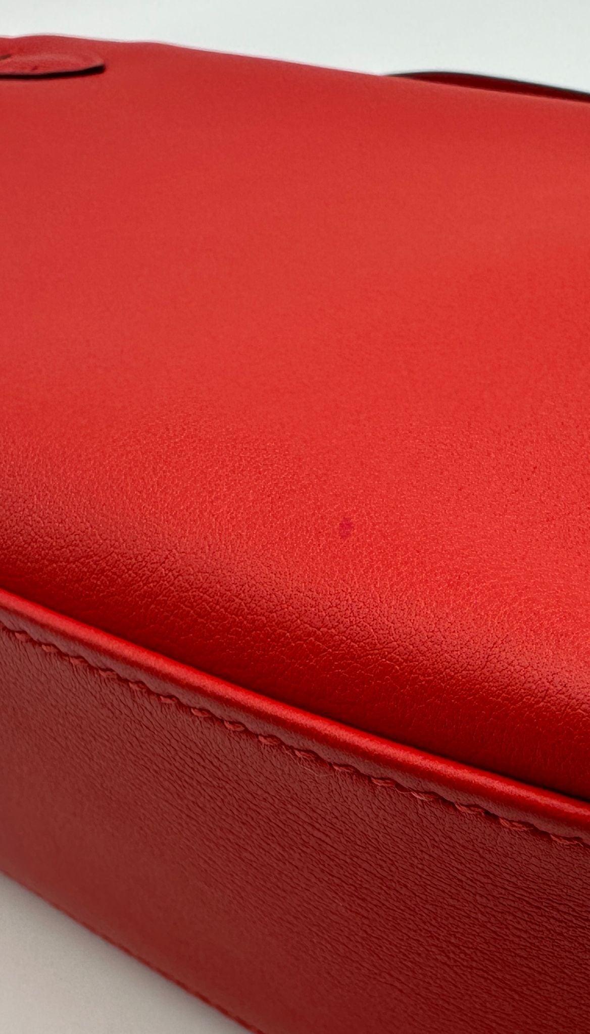RARE HERMÈS KELLY POCHETTE ROUGE TOMATE Swift Leather with Gold ...