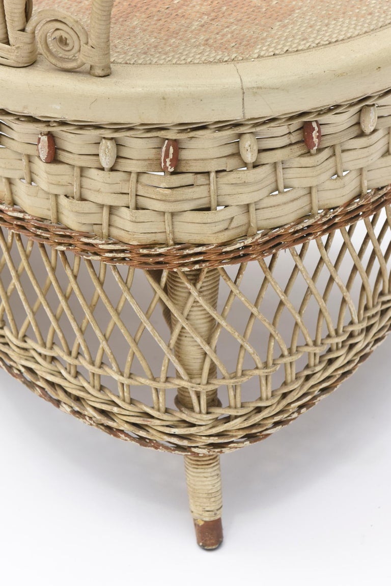 Rare Heywood Brothers and Wakefield Victorian Wicker Conversation ...