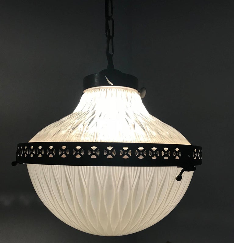 Rare Holophane Style German Arts and Crafts World War Pendant ...