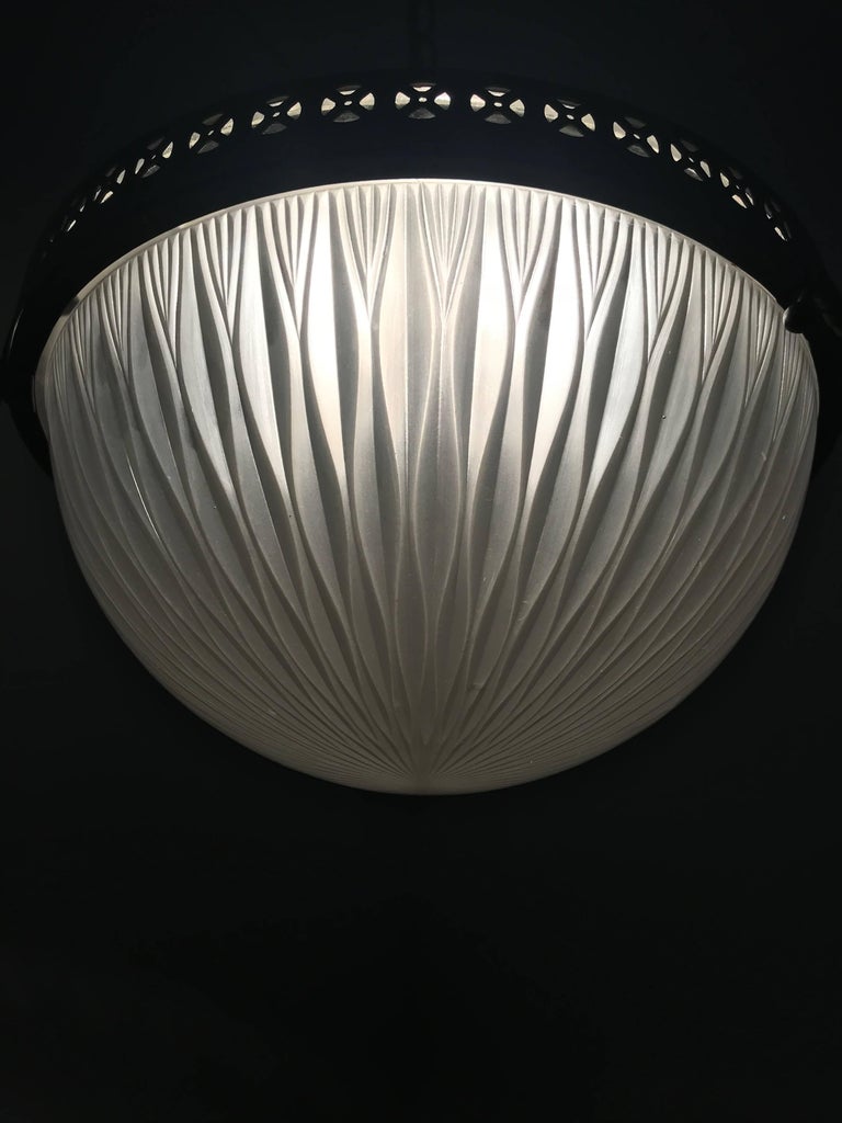 Rare Holophane Style German Arts and Crafts World War Pendant ...