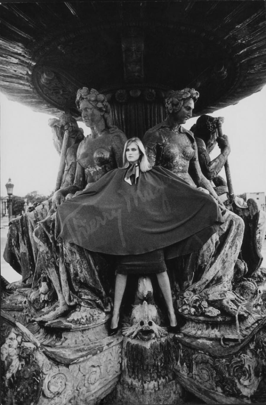 Rare Iconic Thierry Mugler Silk Signature Cape Dress FW 1981 Collection ...