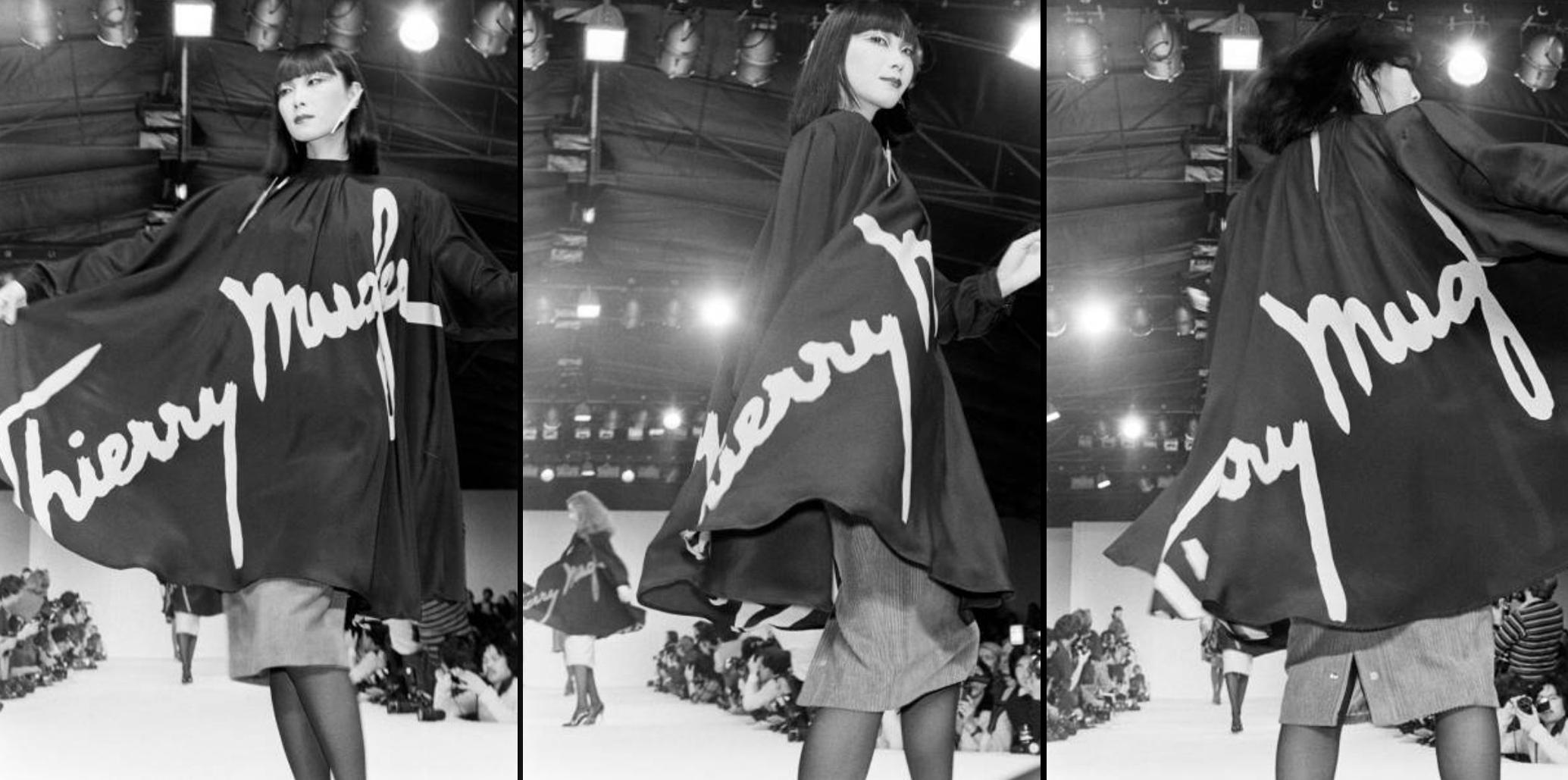 Rare Iconic Thierry Mugler Silk Signature Cape Dress FW 1981 Collection ...
