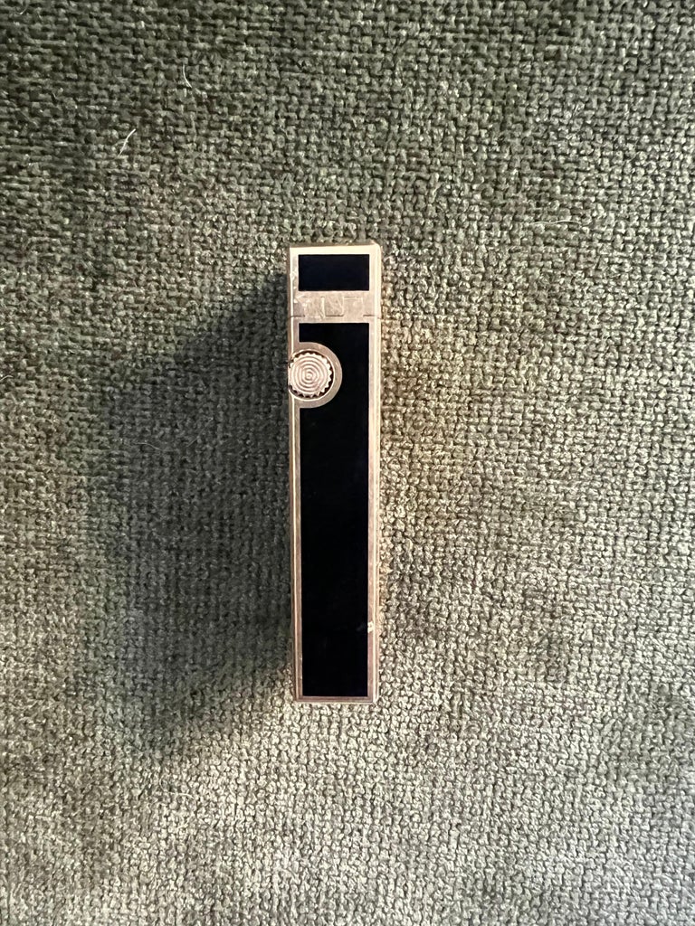 Rare Iconic Vintage Dunhill Gold Plated and Black Lacquer Swiss Made ...