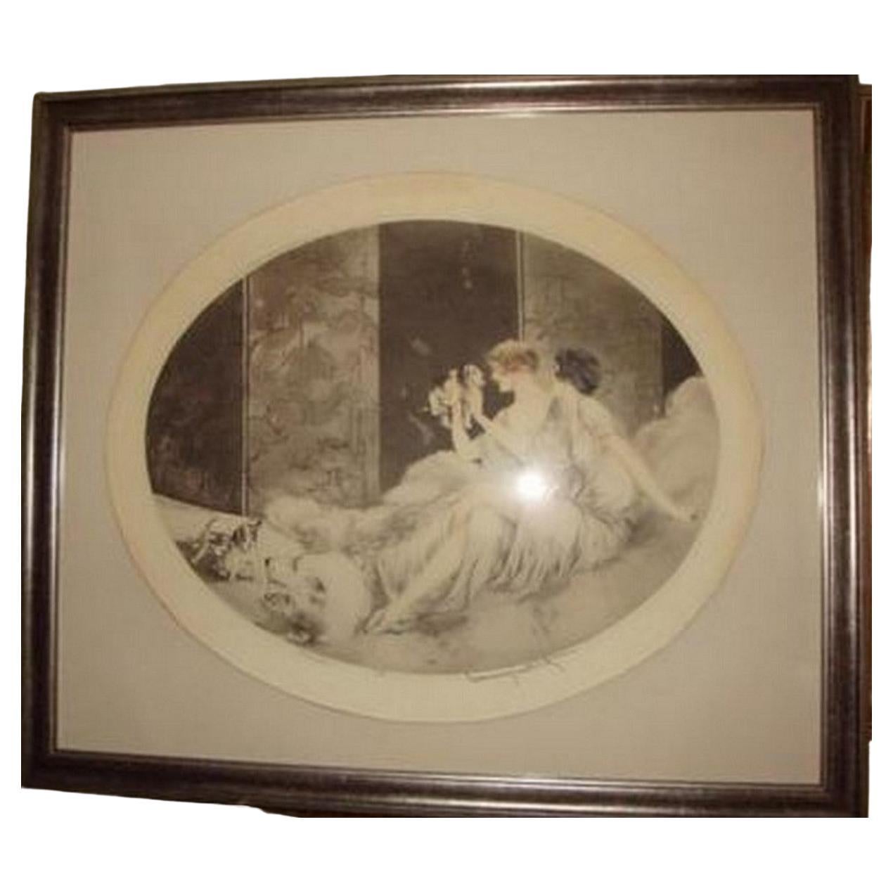 Rare Important Original 1920's Handsigned Framed Louis Icart Ladies ...