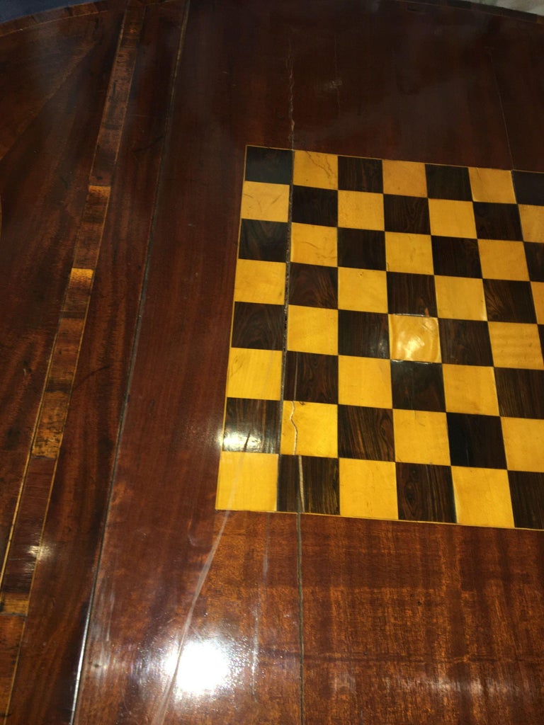 Rare Inlaid Georgian Mahogany Pembroke Games Table, circa 1790 at 1stDibs