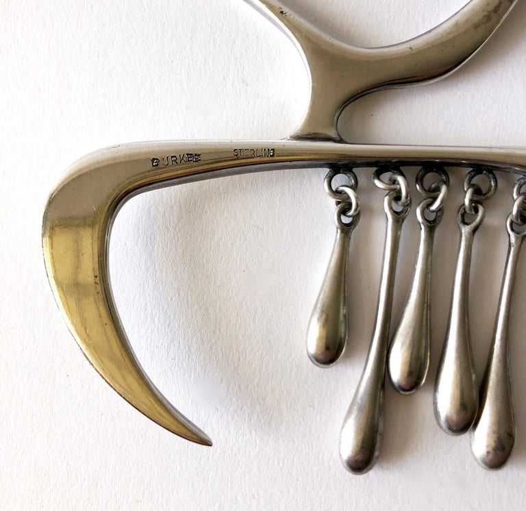 Rare Irvin and Bonnie Burkee Sterling Silver American Modernist ...