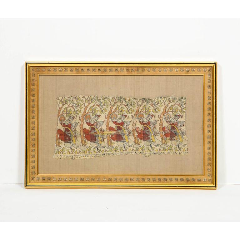 Rare Islamic Persian Safavid Silk Lampas Textile Fragment, Safavid ...