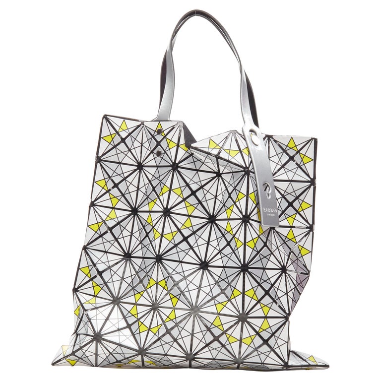 rare ISSEY MIYAKE BAO BAO Prism yellow white silver geometric print ...
