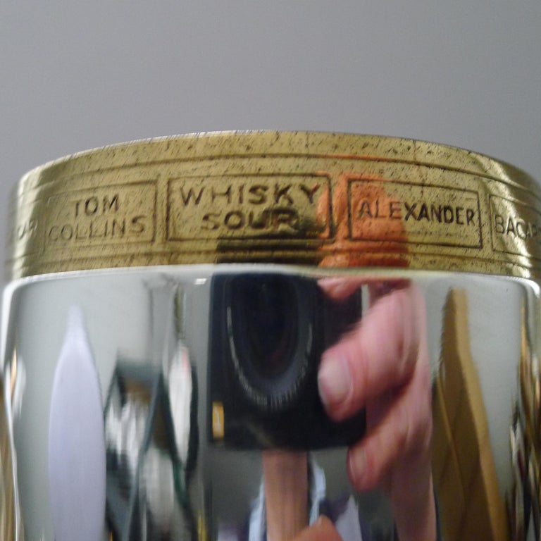 Rare Italian Bullet Recipe Cocktail Shaker, circa 1940 For Sale at 1stDibs