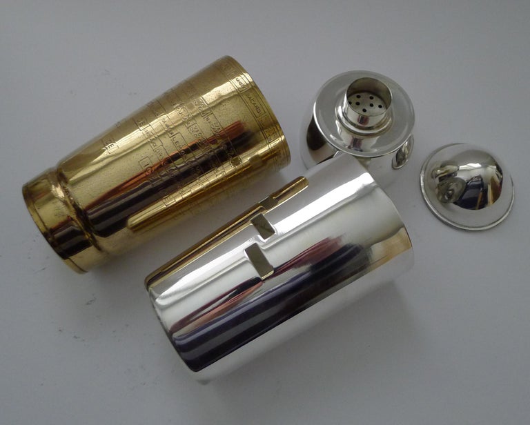 Rare Italian Bullet Recipe Cocktail Shaker, circa 1940 For Sale at 1stDibs