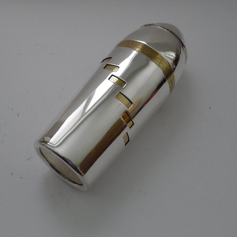 Rare Italian Bullet Recipe Cocktail Shaker, circa 1940 For Sale at 1stDibs