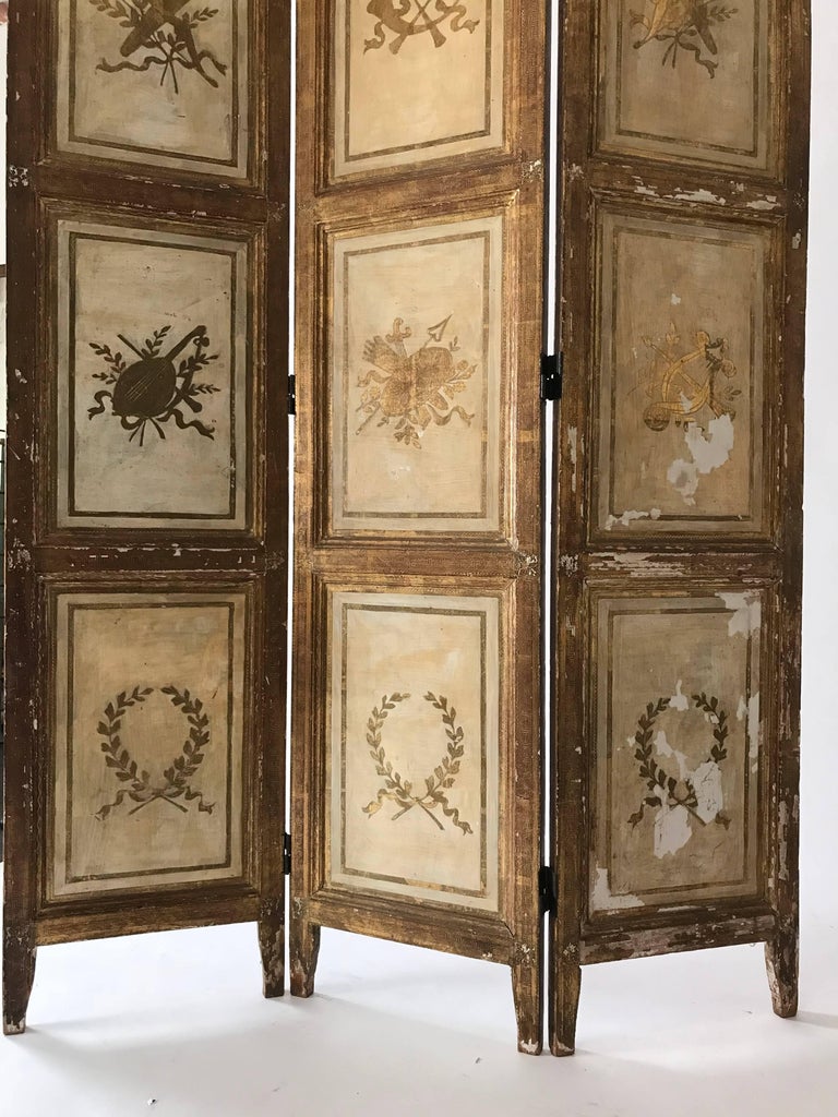 Rare Italian Gilt Florentine Folding Screen or Room Divider at 1stDibs