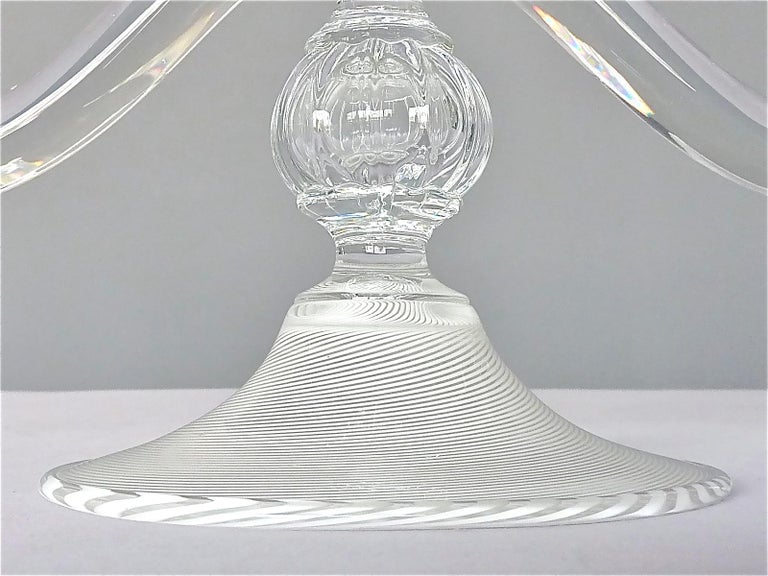 Rare Italian Mezza Filligrana Murano Glass Candle Holder Venini Zecchin ...