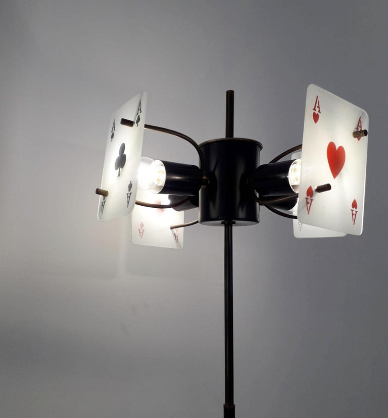 Rare Italian Poker Floor Lamp For Sale at 1stDibs