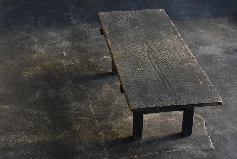 Rare Japanese Antique Wooden Black Low Table/Wabisabi Sofa Table/1800 ...