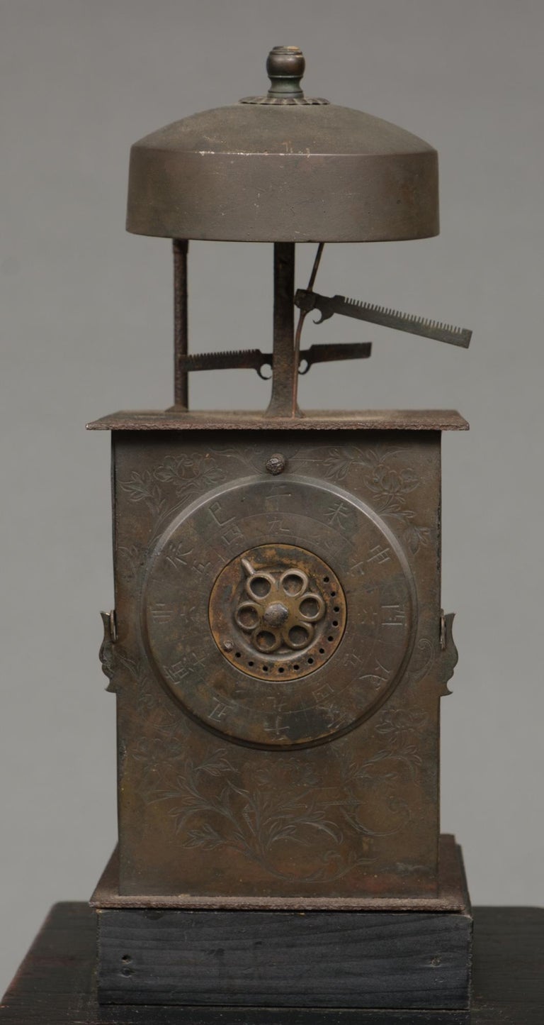 Rare Japanese Mechanical Lantern Clock 和時計 'Wadokei' with Double Foliot ...