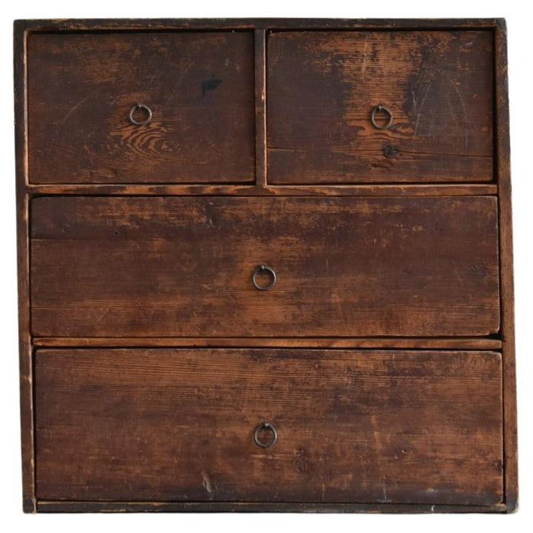 Rare Japanese Old Wooden Antique Drawer/1912-1940/Wabi-Sabi Chest of ...