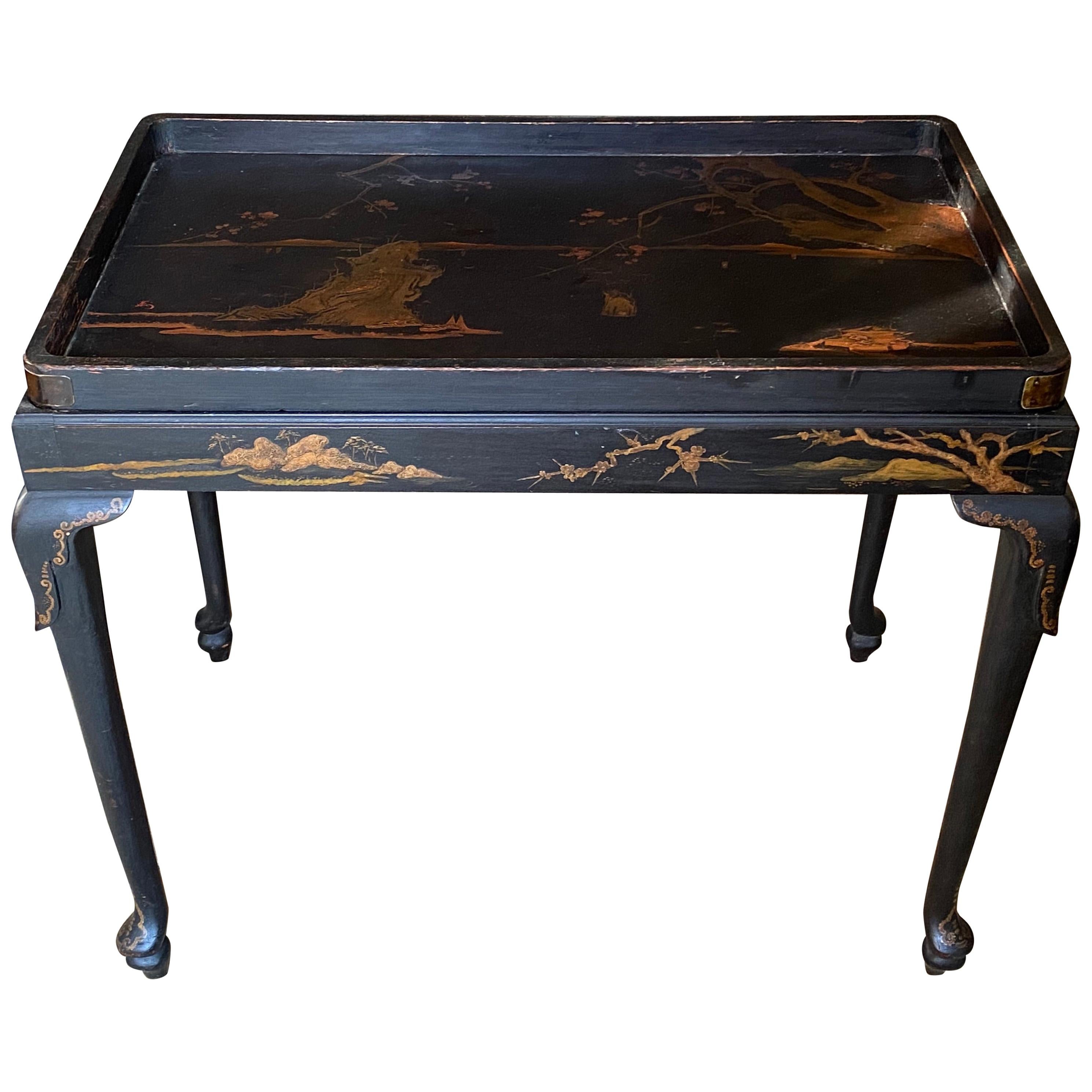Japanese Black Lacquer Table - 37 For Sale on 1stDibs