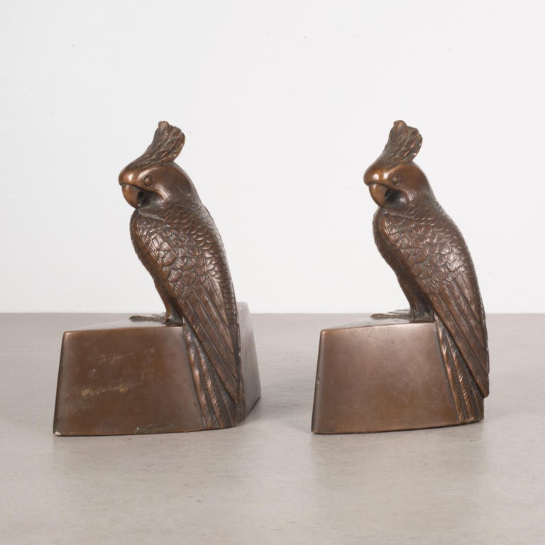 Rare Jennings Brothers Bronze Plated Parrot Bookends c.1920 For Sale at ...