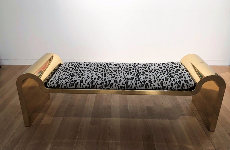 Rare Karl Springer "Sculpture" Bench in Brass at 1stDibs | karl ...