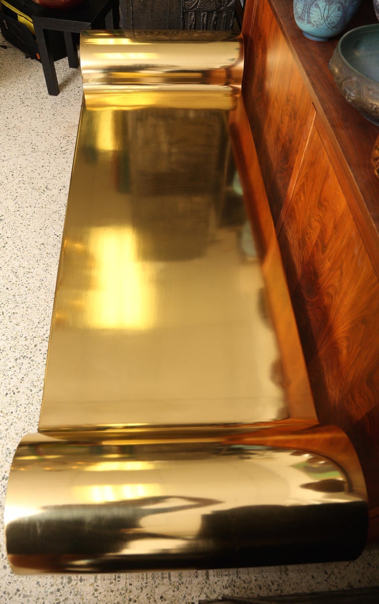 Rare Karl Springer "Sculpture" Bench in Brass at 1stDibs | karl ...