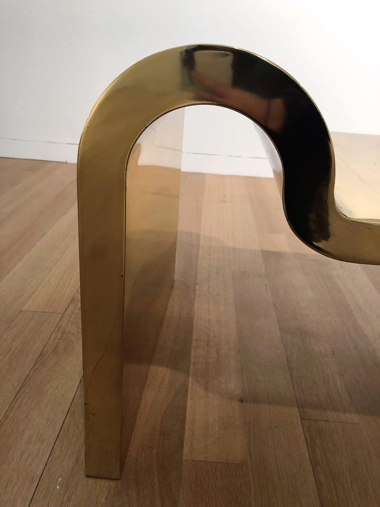 Rare Karl Springer "Sculpture" Bench in Brass at 1stDibs | karl ...